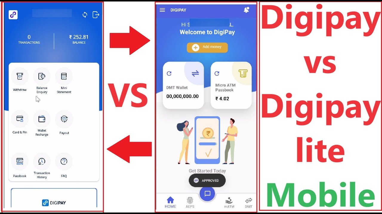 Digipay VS Digipay Lite | Mobile Or Windows | Mobile App #csc #cscvle # ...