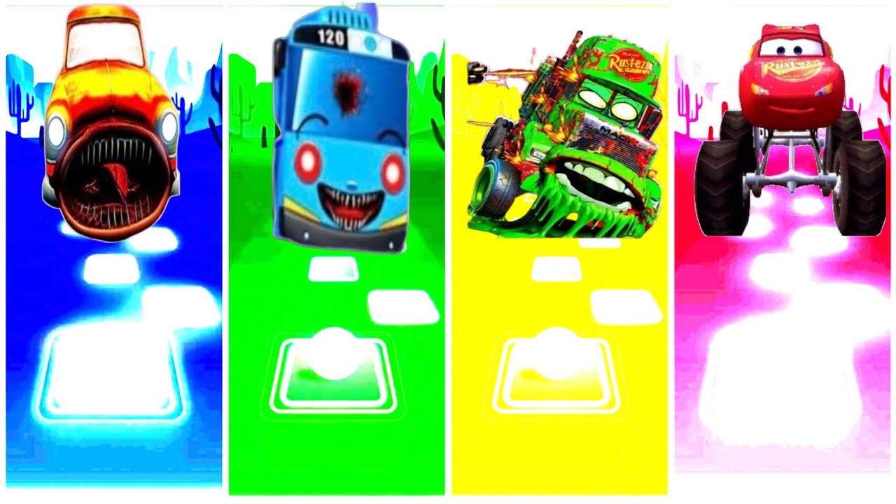 Car Eater 🆚 Tayo The Little Bus 🆚 Zombie Car Eater 🆚 McQueen Big Wheel ...