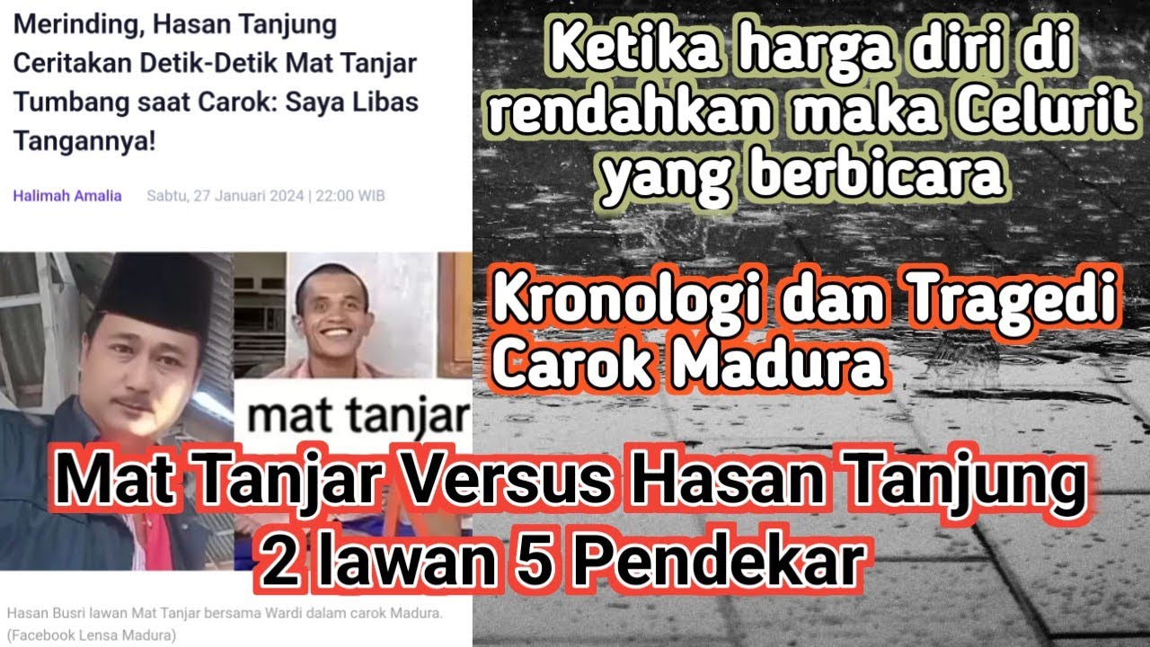 Tragedi Carok Madura//Mat Tanjar vs Hasan Tanjung - YouTube