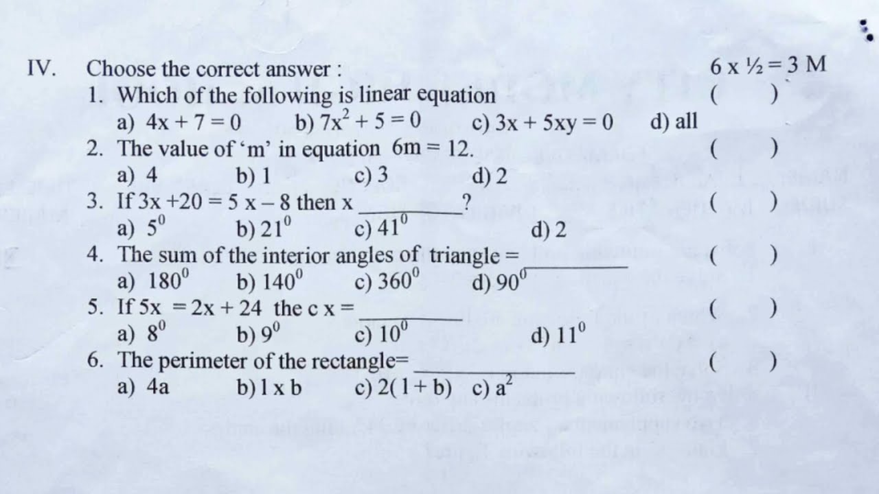 Fa1 Class 8 Maths Question Papers 2021 Question Paper 8th Class Maths Fa1 Class 8 Maths Question Papers 2021 Question Paper 8th Class Maths