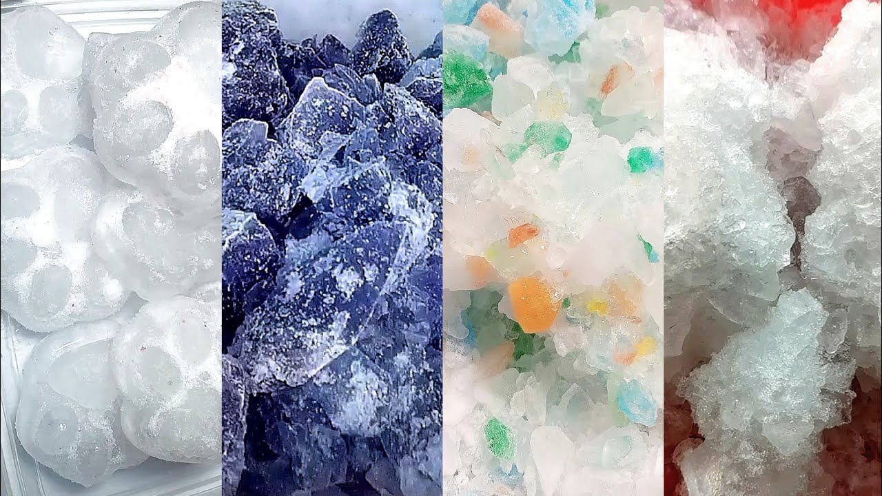 ASMR HARD ICE EATING / CRUSHED ICE / THIN ICE / CLEAR ICE / FREEZER ...