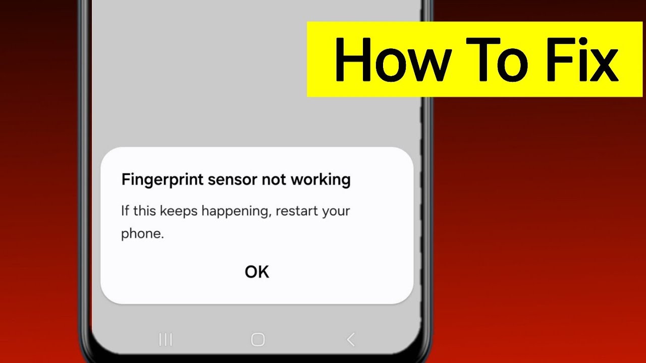 Fix Fingerprint sensor not working If this keeps happening restart your ...