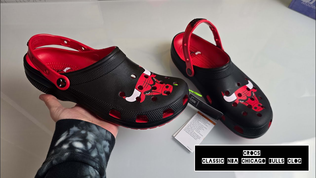CROCS Classic NBA Chicago Bulls - On Feet and Check 80% oki doki - YouTube