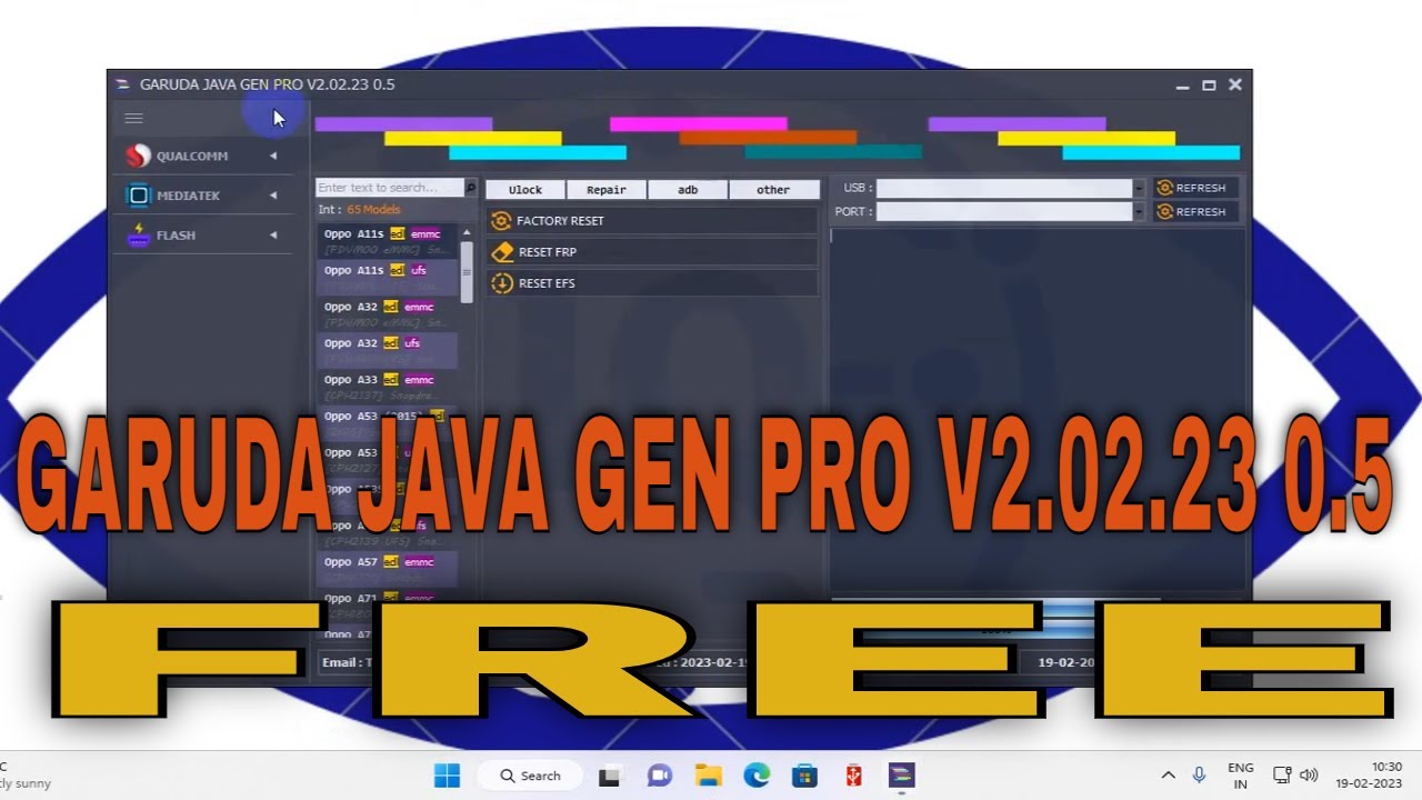 Unlock, Flash, and Repair with Garuda Java Gen Pro Tool V2.02.23 0.5 - YouTube