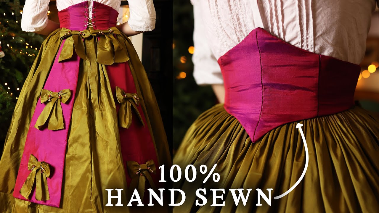 I Hand Sewed an 1860s Berry Themed Swiss Waist - YouTube