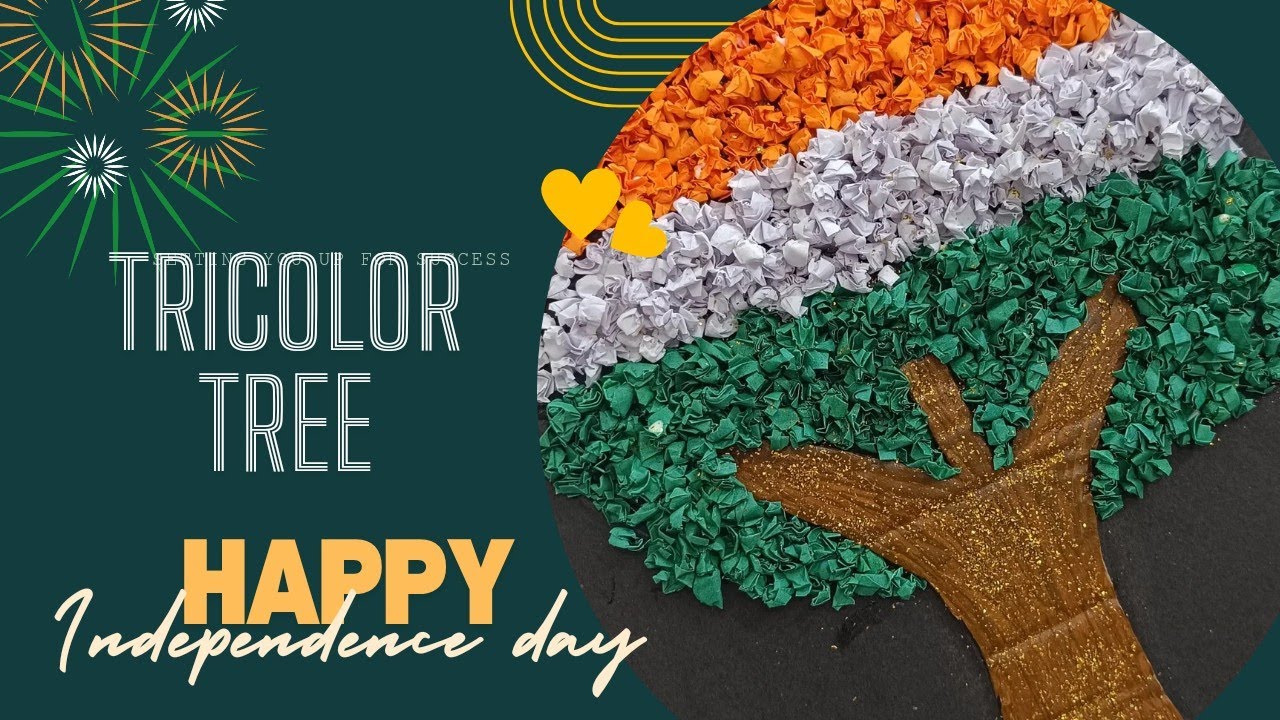 Independence day craft | Tricolour Tree 🇮🇳 #trending #craft ...
