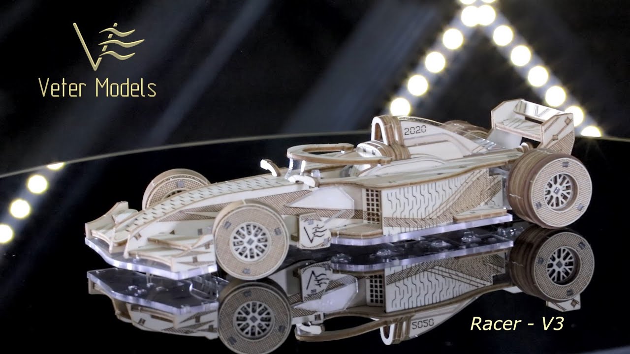 Racer V3. Wooden Mechanical model from Viter Models - YouTube