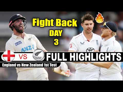Full Highlights | England vs New Zealand | 1st Test Match Day 3 | Eng Vs Nz Highlights