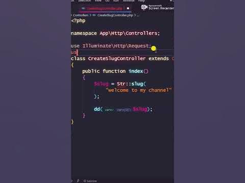 #6 Generate slug in laravel #short - YouTube