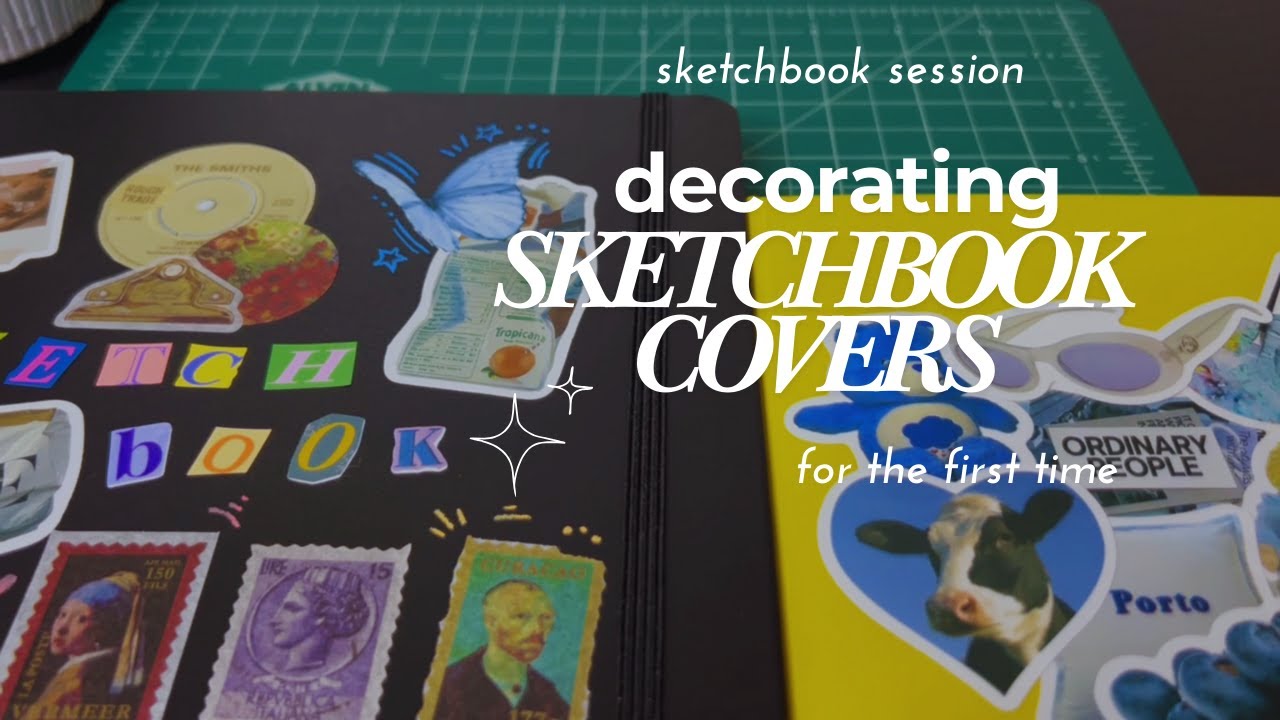 decorate the cover of my sketchbooks with me | sketchbook session #4 ...
