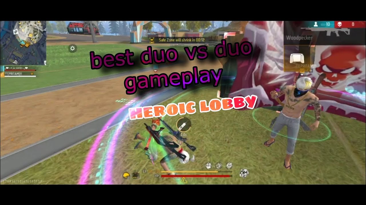 best duo vs duo gameplay in br- ranked with pritam bhai || free fire ...