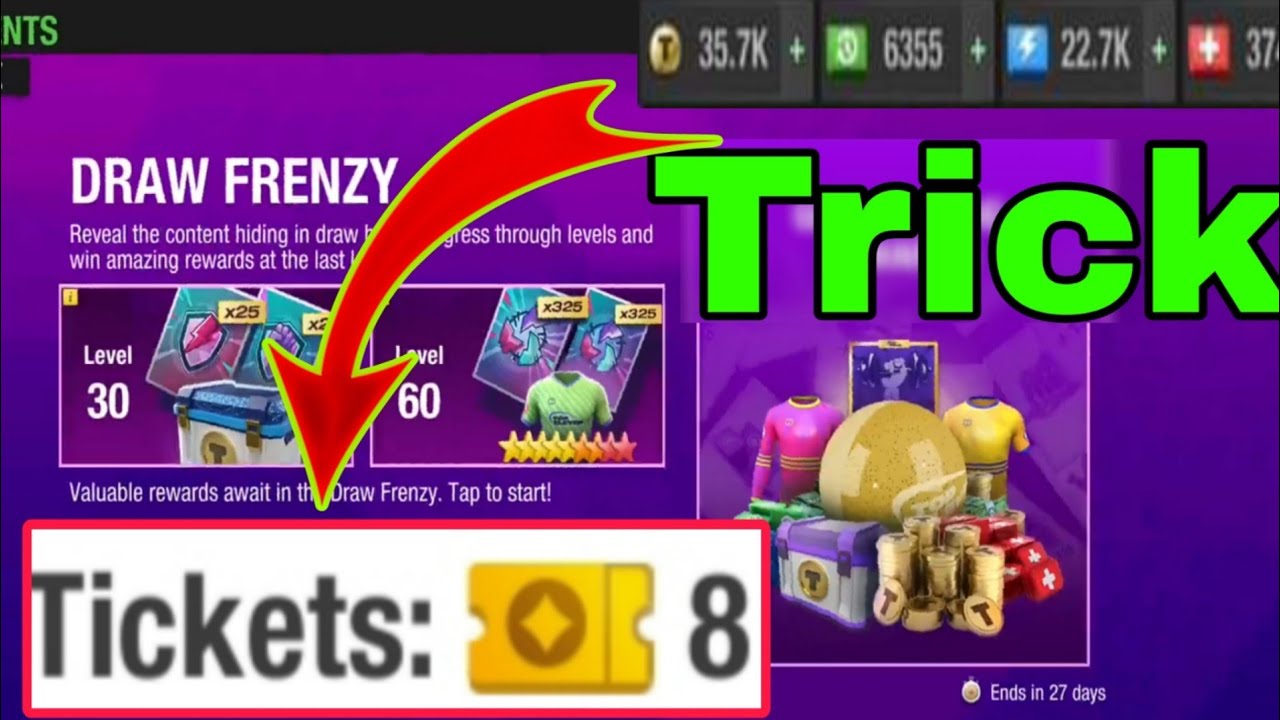 Trick to get 8 Free Draw Frenzy tickets at once in a Top Eleven 2024 ...