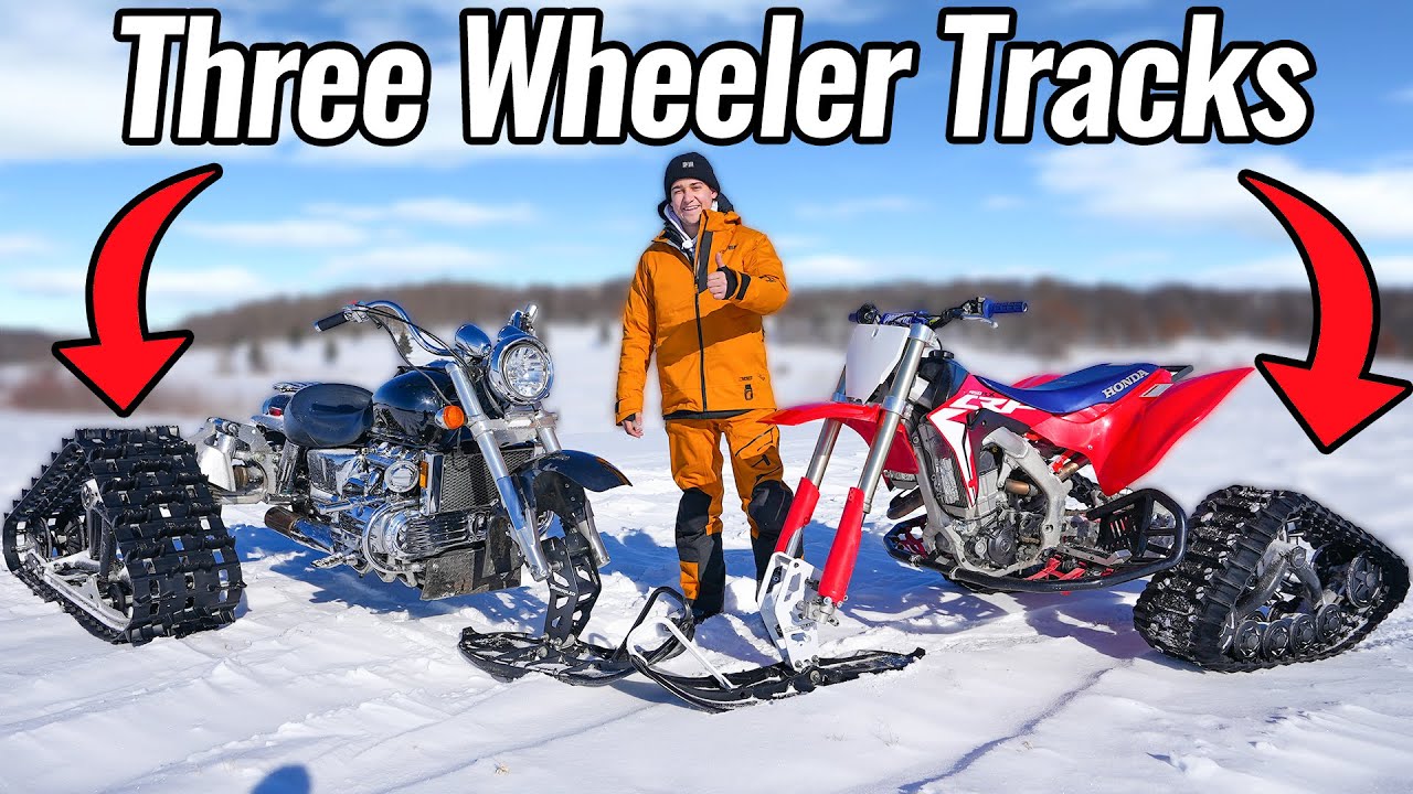 Three Wheeler Snow Riding on Tracks! - YouTube