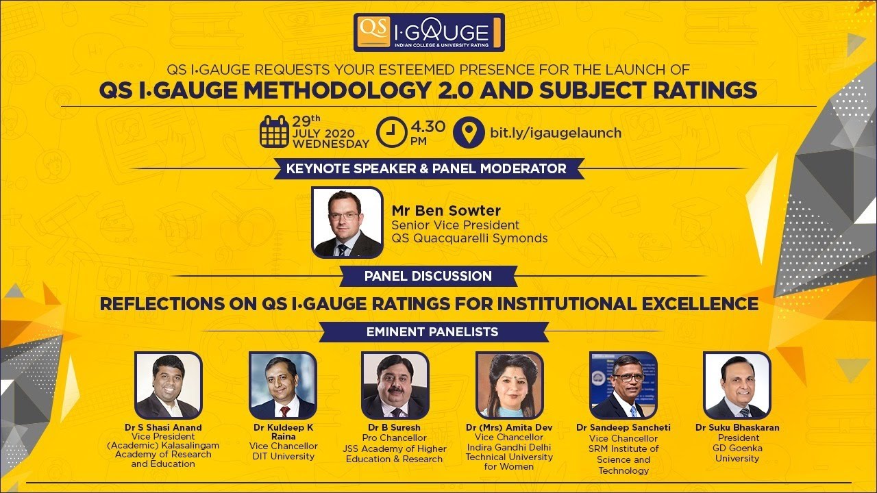 Launch of QS IGAUGE Methodology 2.0 & Subject Ratings - YouTube