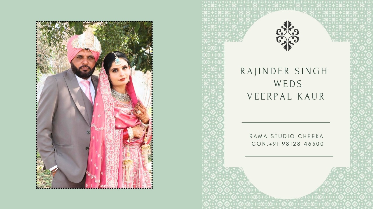 🔴LIVE : RAJINDER SINGH 💞 VEERPAL KAUR || LIVE BY : RAMA STUDIO CHEEKA ...