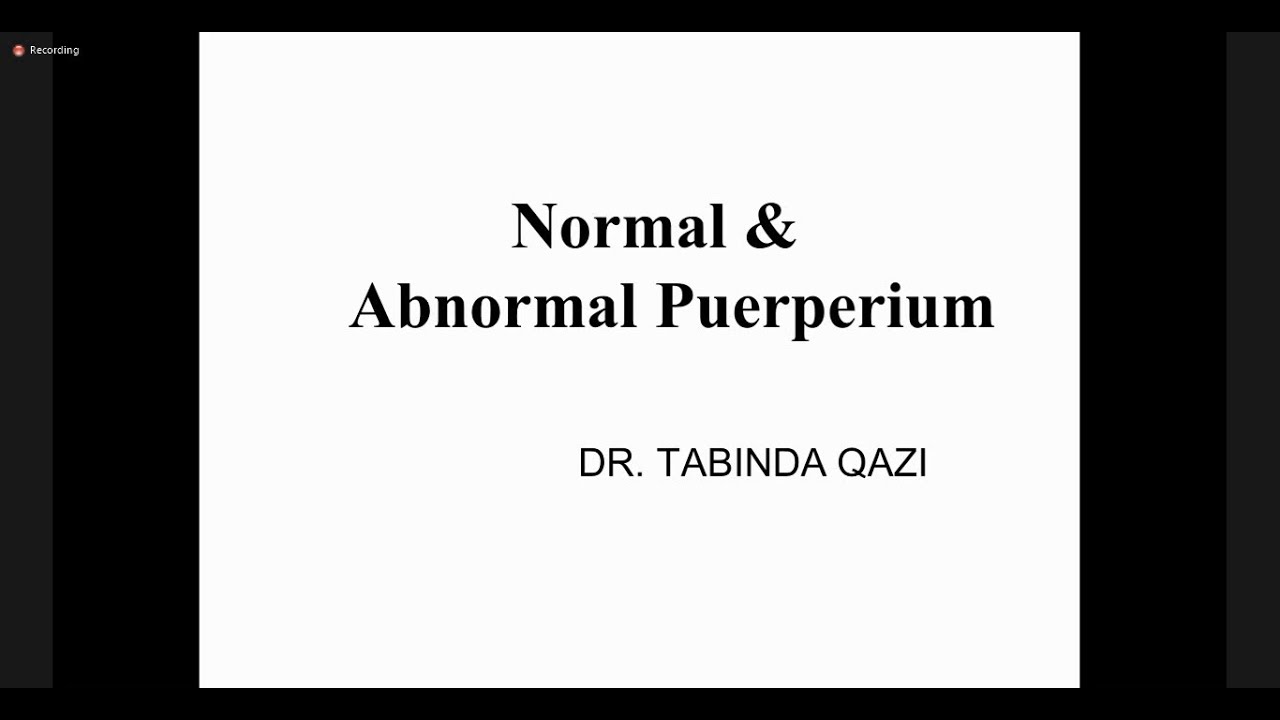 Normal & Abnormal Puerperium | Obstetrics - YouTube