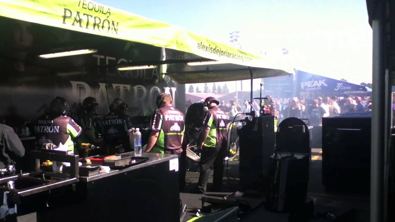 Tequila Patron Funny Car Team Warm Up - YouTube