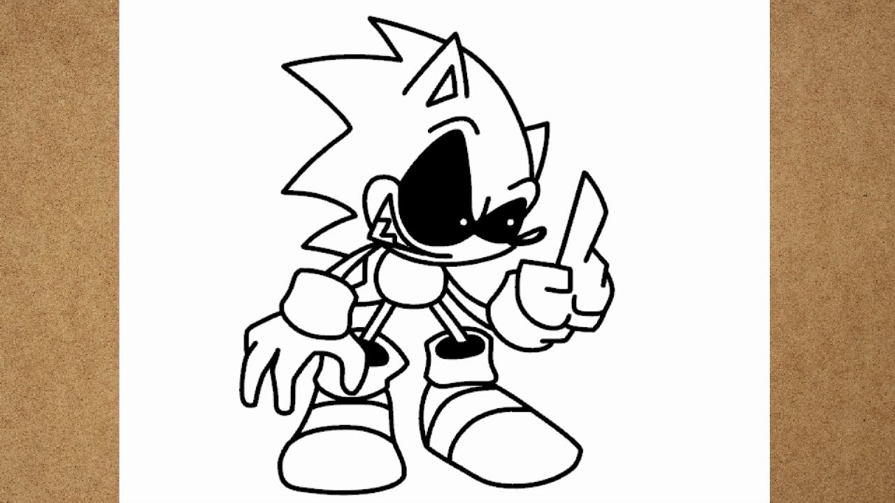 How to draw Sonic exe OG fnf Friday Night Funkin - YouTube