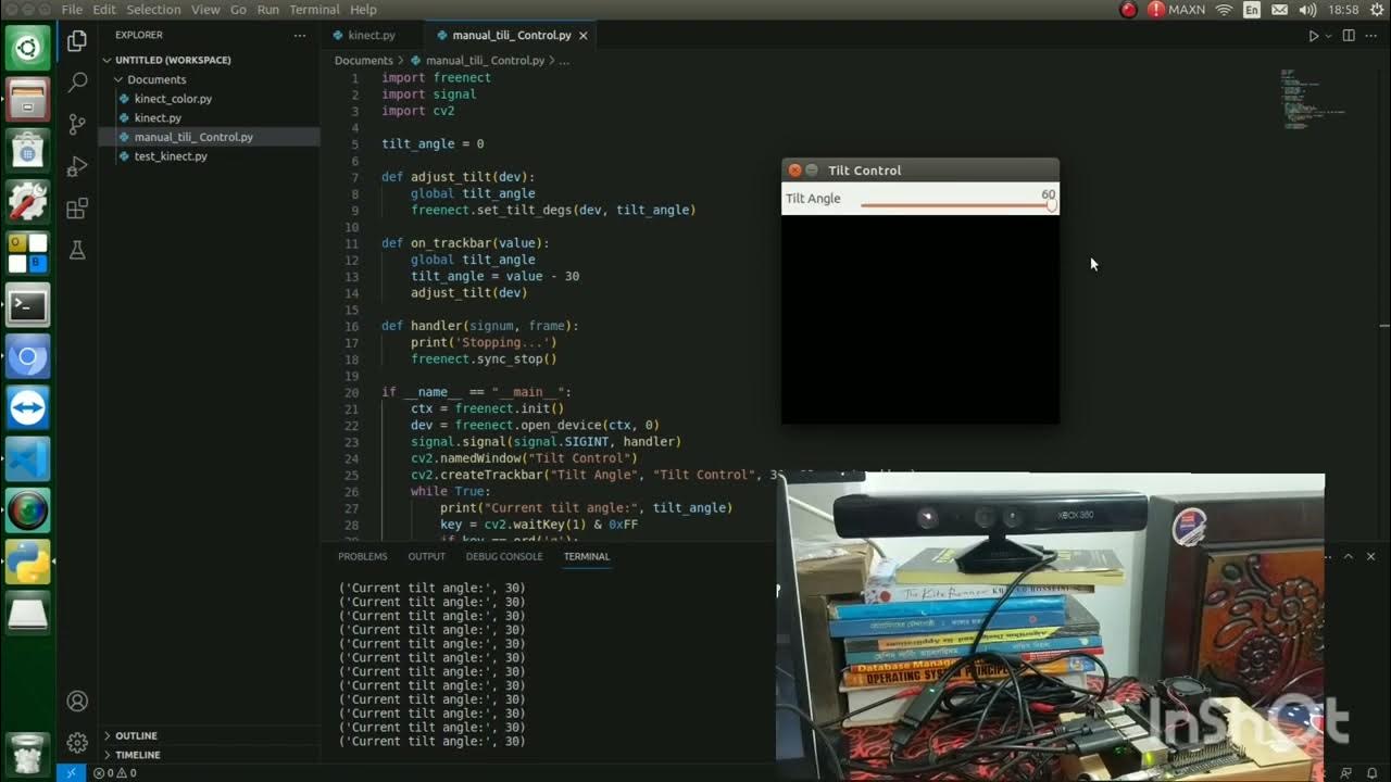 Kinect v1 Tilt control using OpenCV on Jetson Nano - YouTube