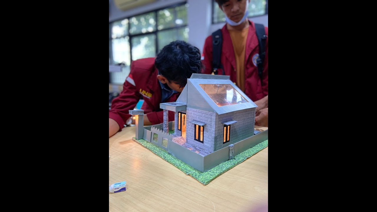 Praktikum fisika membuat miniatur rumah hemat energi listrik - YouTube