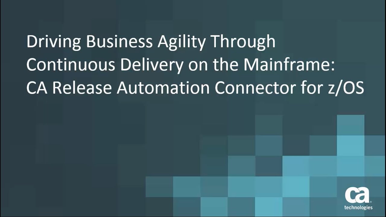 Driving Business Agility through Continuous Delivery on the Mainframe - YouTube
