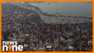 Drone Footage Shows Massive Gathering At Triveni Sangam For Maha Kumbh ...