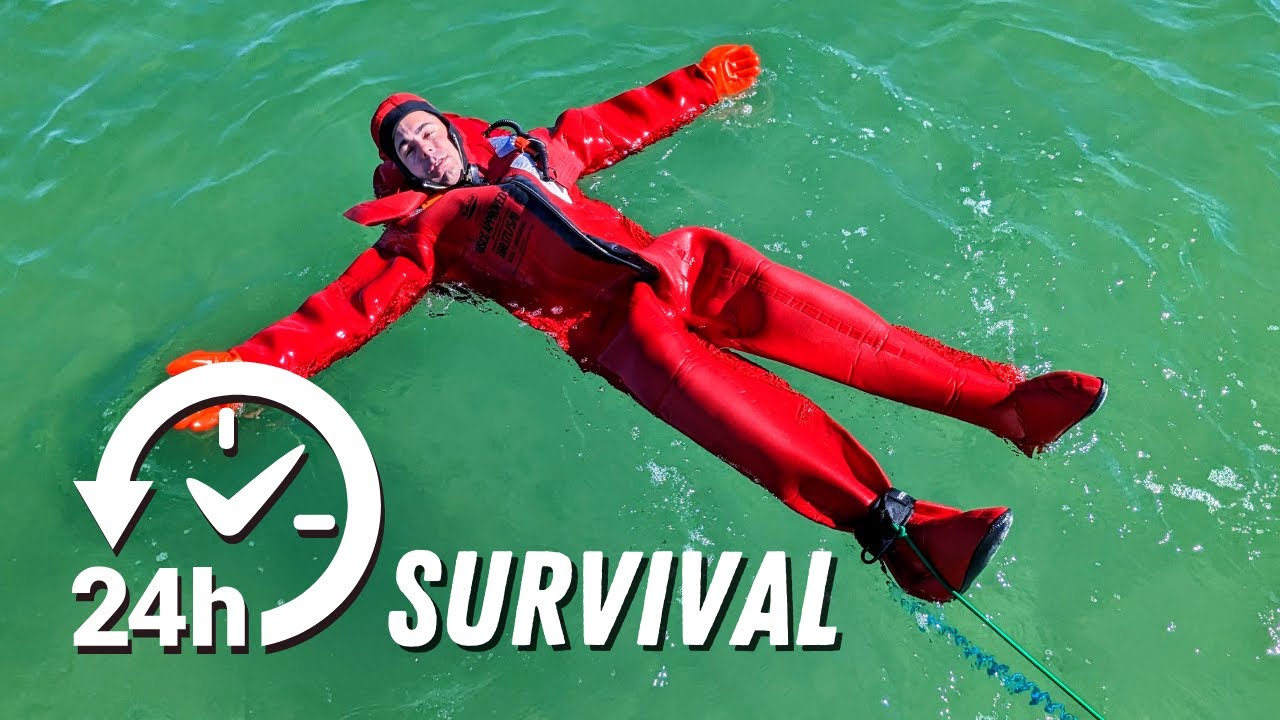 24 Hours SURVIVAL SUIT In The Water Challenge - YouTube