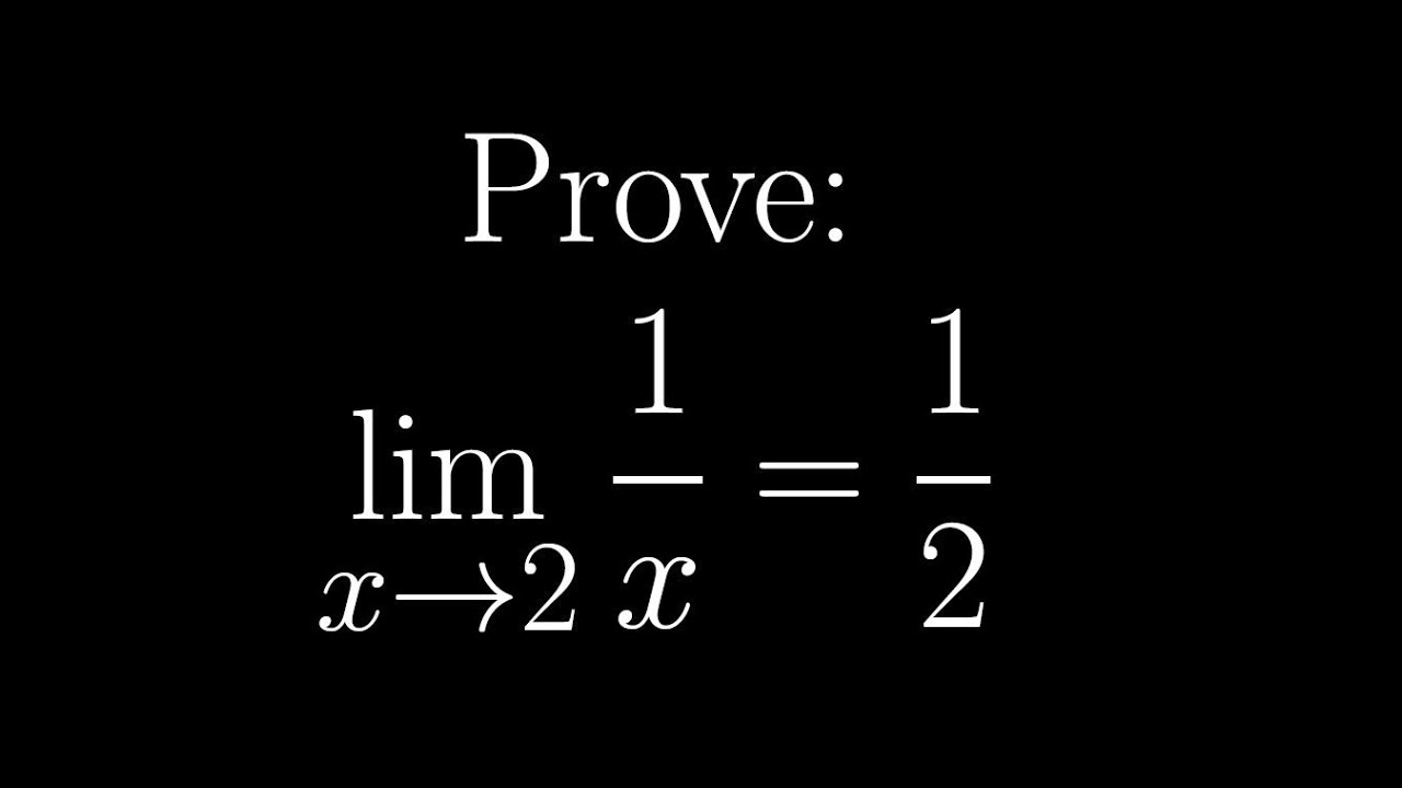 Reciprocal limit proof - Textbook Calculus - YouTube