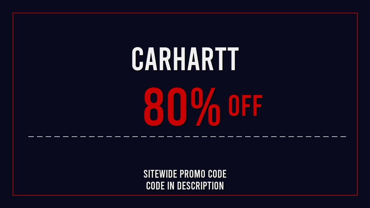 Carhartt Promo Code 2025 March - YouTube