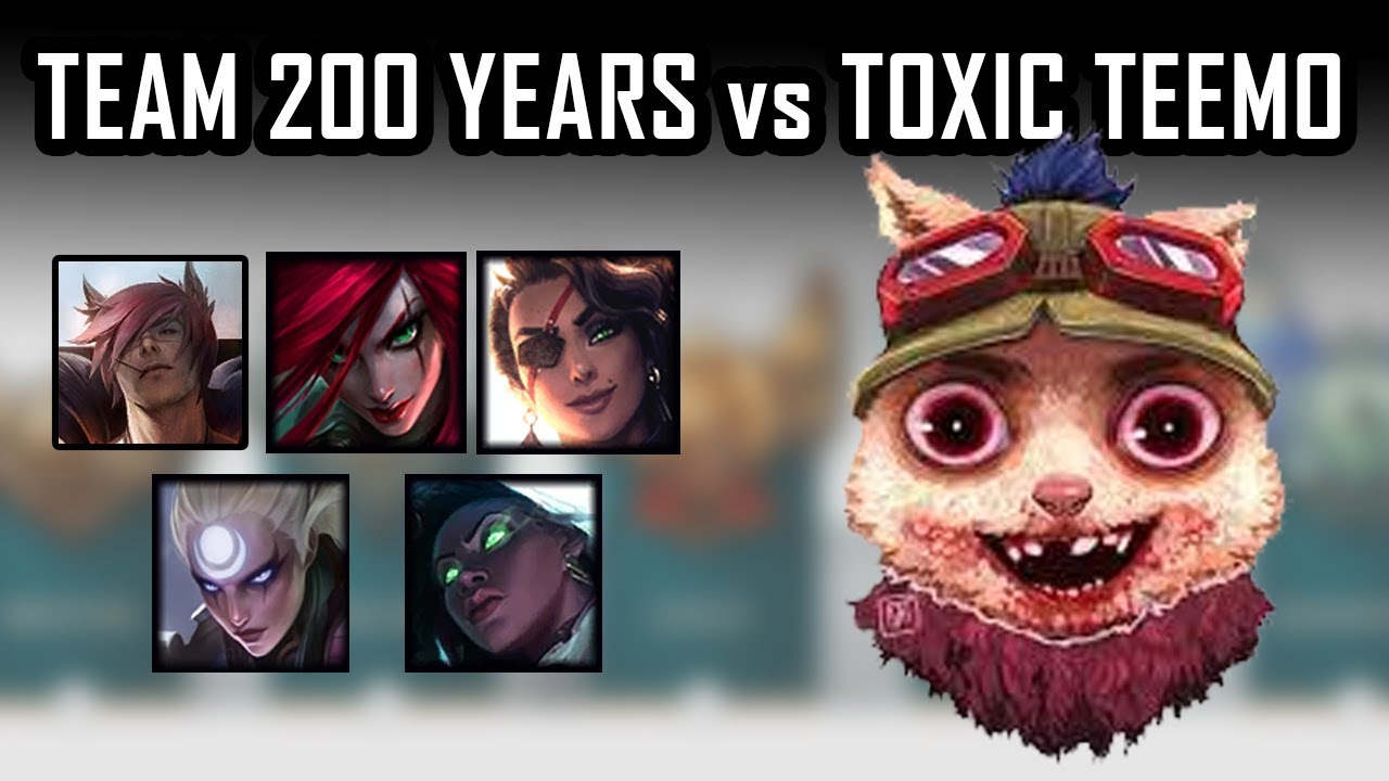 Team 200 Years vs Toxic Teemo ADC - YouTube