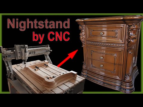 Bedside table / nightstand of wood by CNC! How To Build? - YouTube