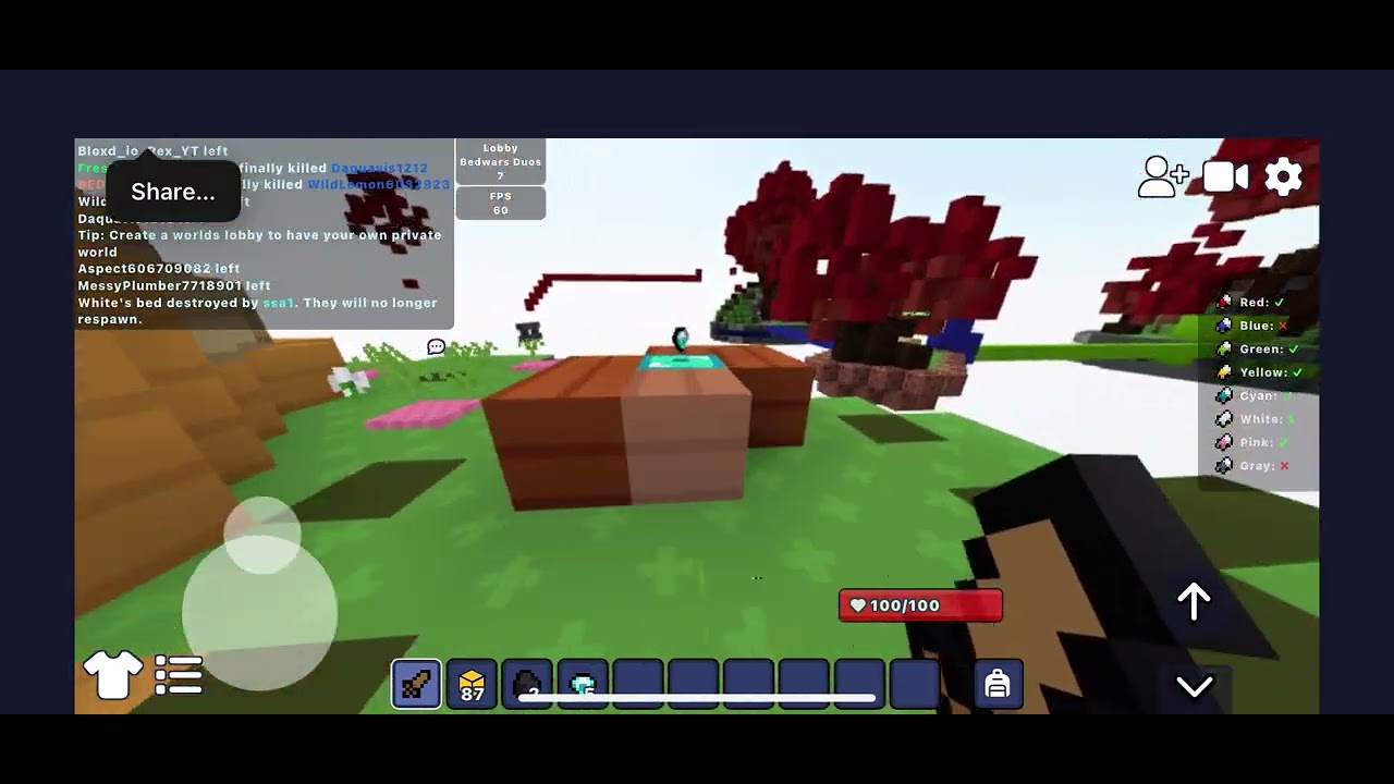 Playing bed wars on bloxd io - YouTube