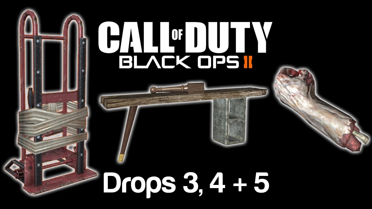 Black Ops 2 - Zombie Drops 3, 4 + 5 : Assault Shield, Wooden Thing ...
