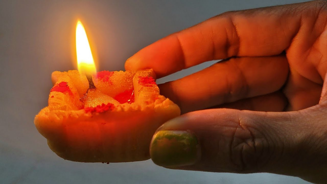Quick and easy Diya making with atta | How to make Diya with wheat ...