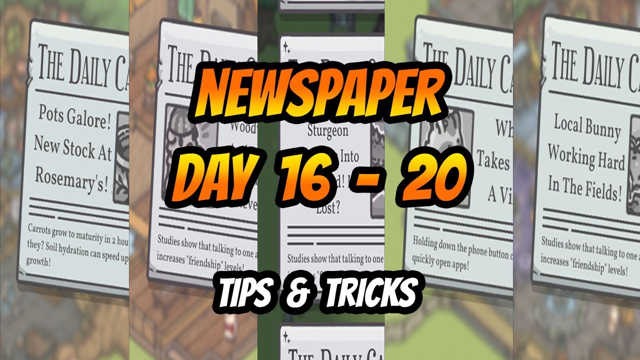 TSUKI'S ODYSSEY Newspaper Day 16 - 20 | Tips & Tricks #5 - YouTube