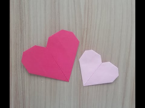 Kağıttan kalp yapımı(origami)