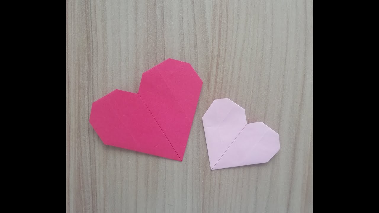 Kağıttan kalp yapımı(origami) - YouTube