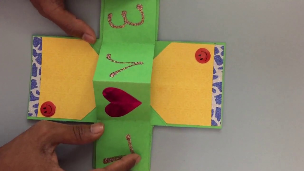 Pop-Up Element used in Scrapbook & Explosion Box - YouTube