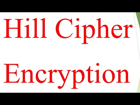 Hill Cipher: Encryption decryption part 5 - YouTube