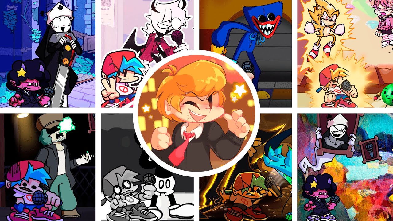 FNF COMPILATION But Everyone Sings🎤 (Playtime, Bad Nun, Really Happy ...