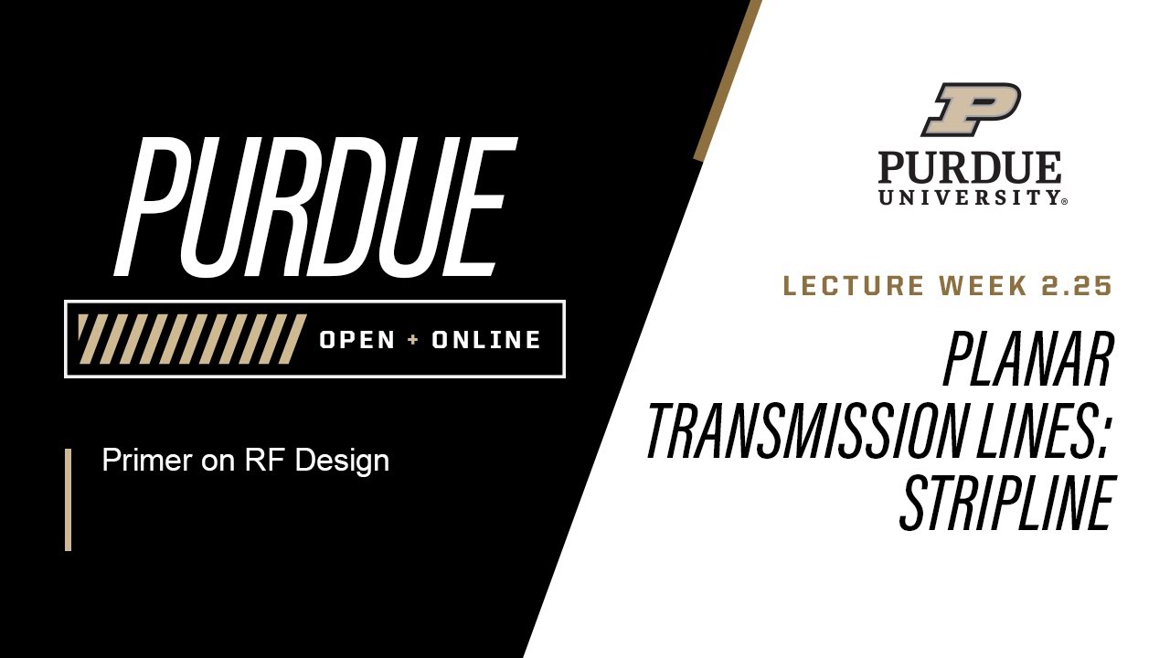 Primer on RF Design | Week 2.25 - Planar Transmission Lines Stripline ...