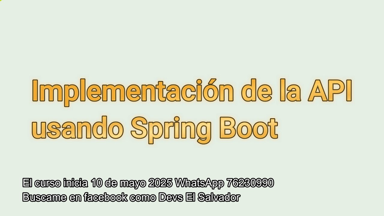 Implementación de la API en proyecto con Spring Boot JAVA - YouTube