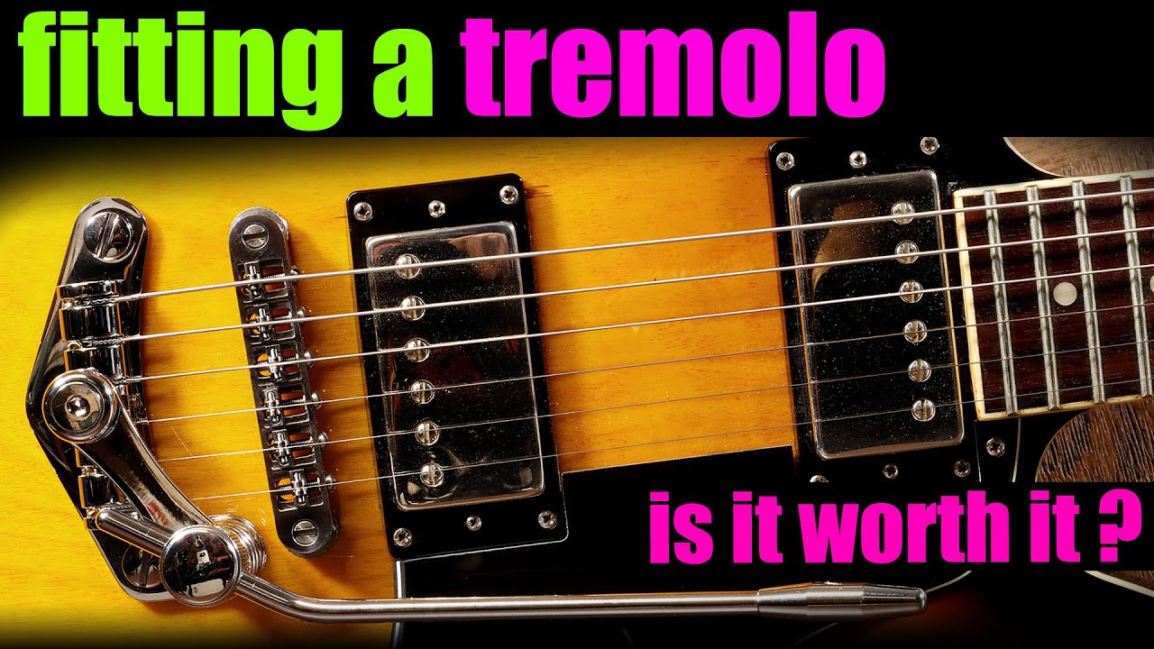 installing a tremolo bar on a Gibson style guitar the easy way. Fitting ...