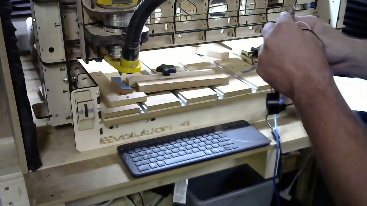 Setting up my BobsCNC for a job - YouTube