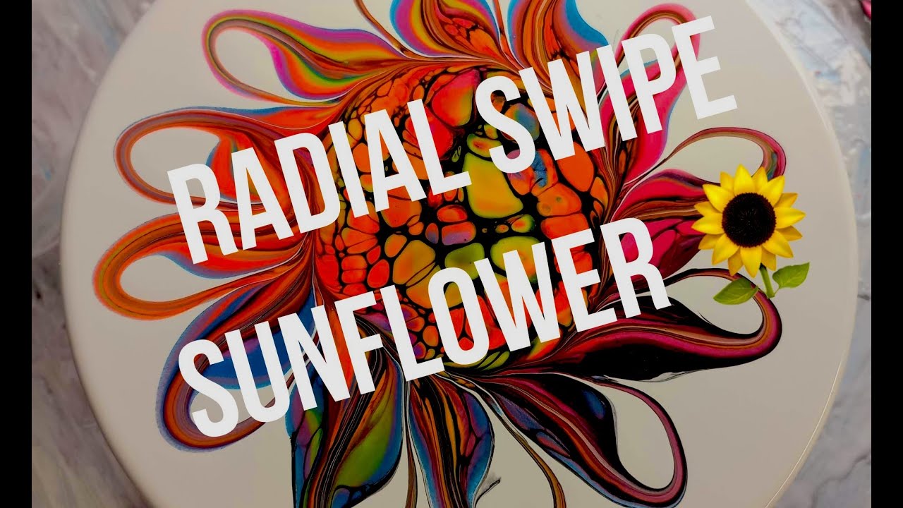 #177 How to do a radial swipe sunflower 🌻 👍🐨 - YouTube