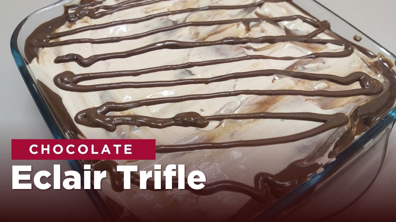 Chocolate Eclair Trifle | Chocolate Dessert | Quick Chocolate Biscuit ...