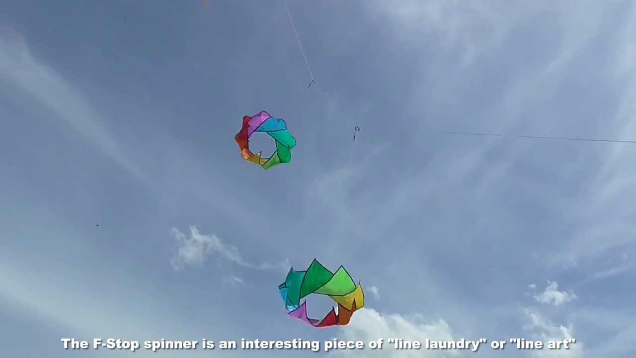 F Stop spinner 20" for kite line - YouTube