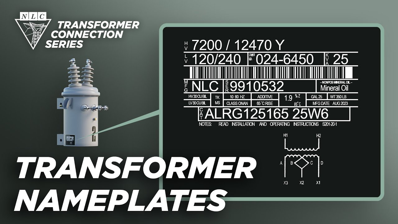 How to Read a Transformer Nameplate - YouTube