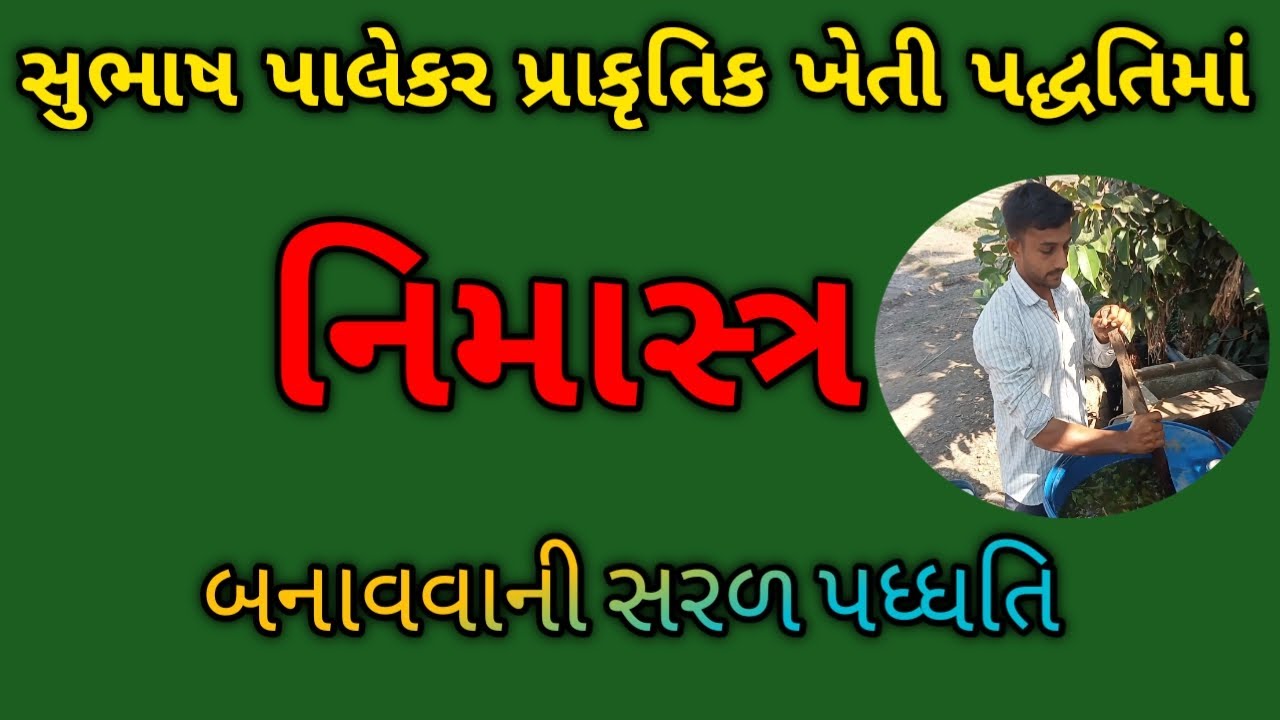 સુભાષ પાલેકર પ્રાકૃતિક ખેતી પદ્ધતિમાં નિમાસ્ત્ર (Nimastra) બનાવવાની સરળ ...