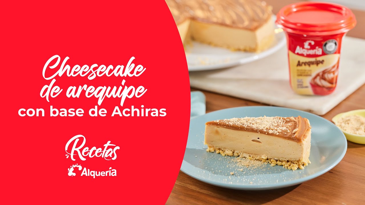 Cheesecake de arequipe con base de Achiras 🤯🍰🙌 | Recetas Alquería - YouTube